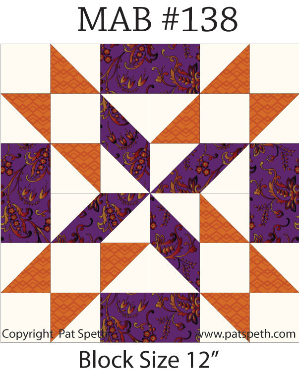 Member Appreciation Block #138 – Pat Speth Quilts
