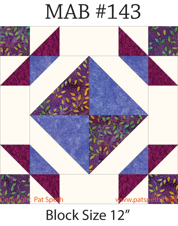 Member Appreciation Block #143 – Pat Speth Quilts
