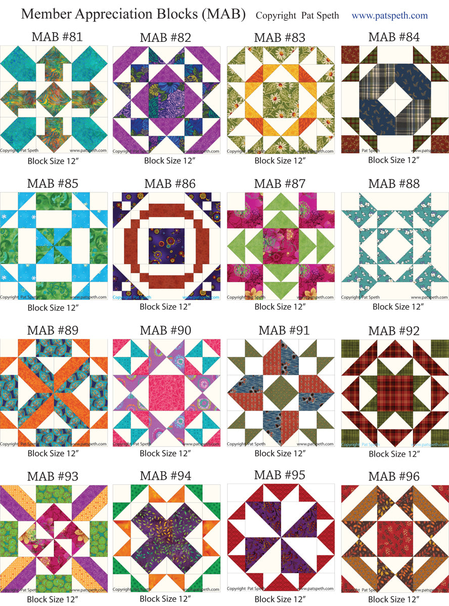Group Images of Member Appreciation Blocks (MAB) #1 - #128 PDF Downloa ...
