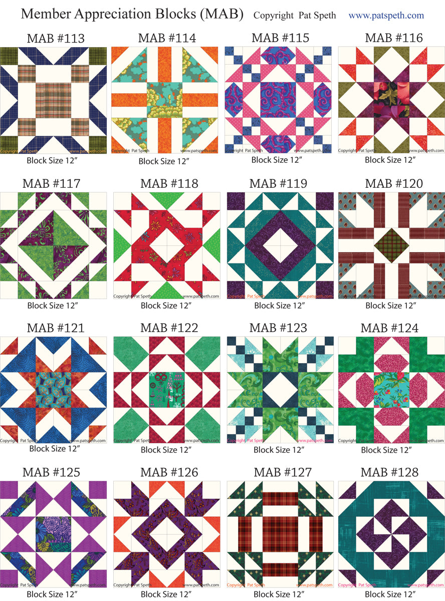 Group Images of Member Appreciation Blocks (MAB) #1 - #128 PDF Downloa ...