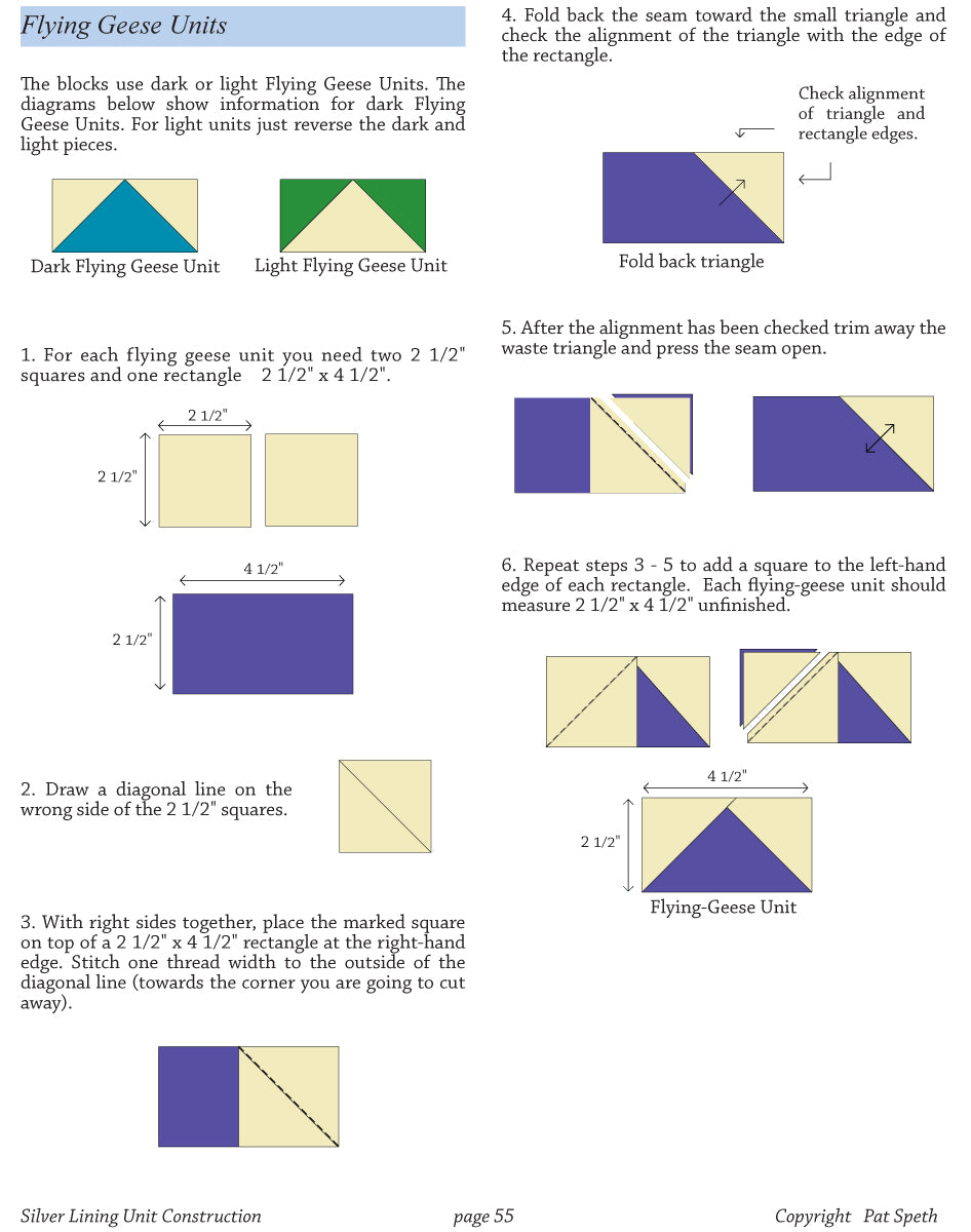 Silver Lining Quilt Two Block Design Guide PDF Download – Pat Speth Quilts